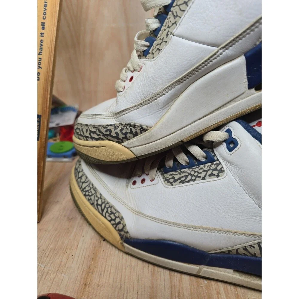 Jordan | Shoes | Jordan 3 Retro White And True Blue Mens Basketball ...